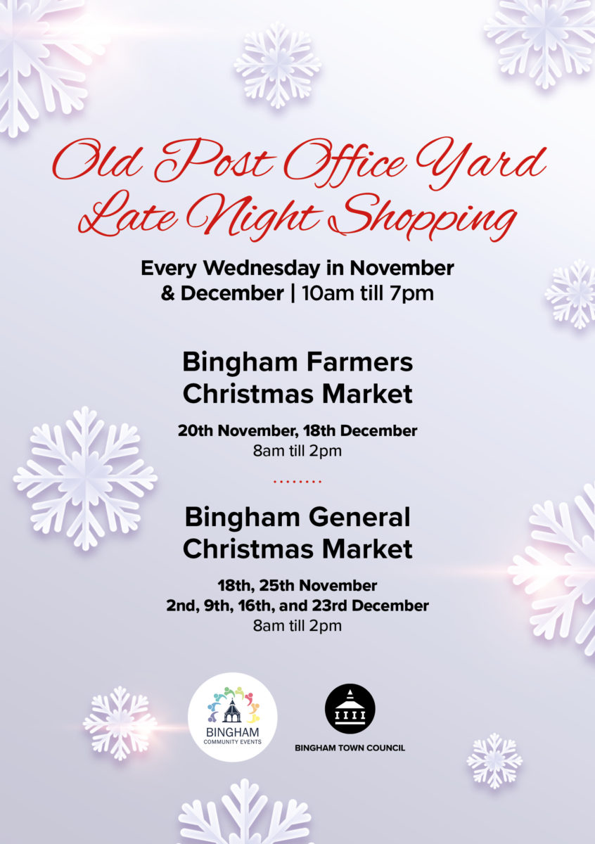 Late Night Shopping and Christmas Markets in Bingham - Bingham Town Council